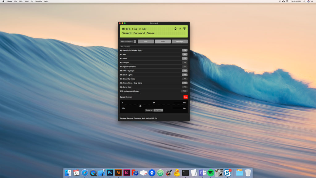 Command: a macOS app that interfaces with the NCE usb module via RS-232 ...